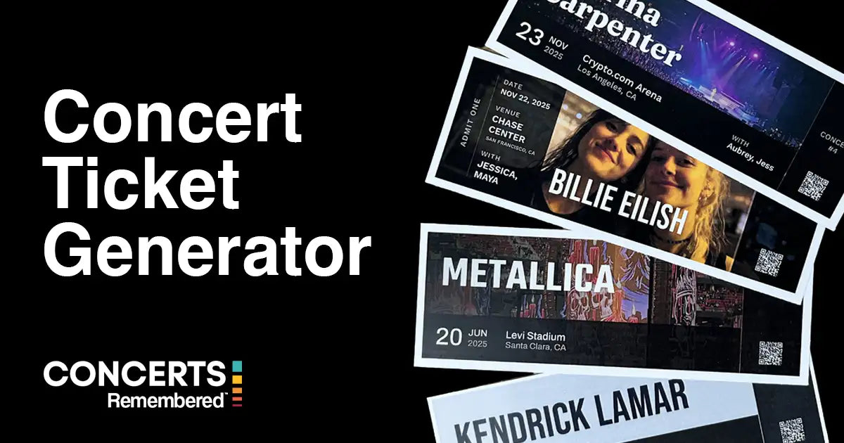 Free Concert Ticket Generator: Printable Tickets & Stubs – Concerts ...